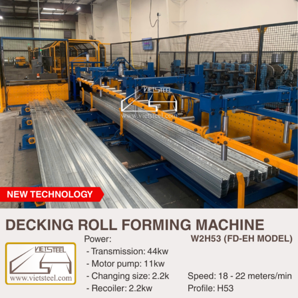 New Decking Roll Forming Machine (FD-EH Model) - Vietsteel Machinery