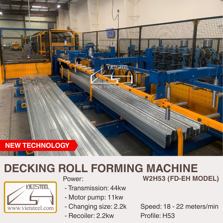 New Decking Roll Forming Machine (FD-EH Model) - Vietsteel Machinery